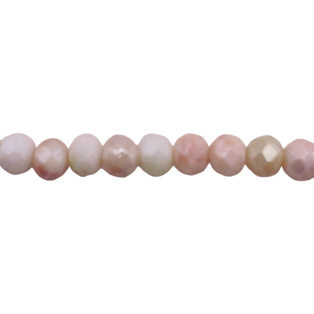 6mm Thunder Polish Glass Crystal Roundel Cut Baby Beige | Beadorea