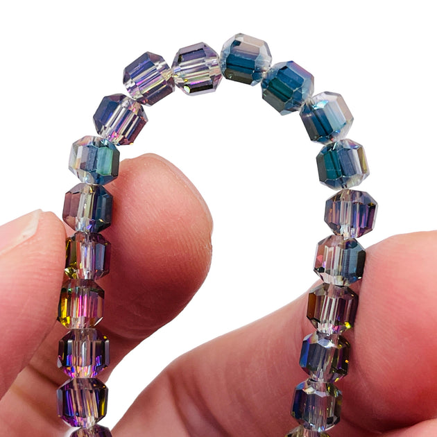 6mm Decagon Glass Crystal Violet Dream | Beadorea
