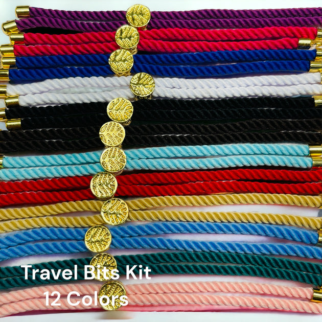 Travel Bits Kit Sliding Cord-Gold | Beadorea