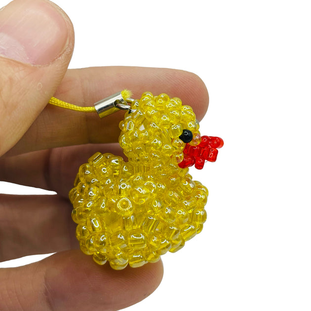 Handmade Beaded Duck with Strap | Beadorea