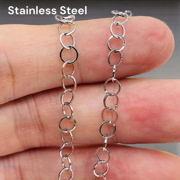 5mm Cable Chain Stainless Steel | Beadorea