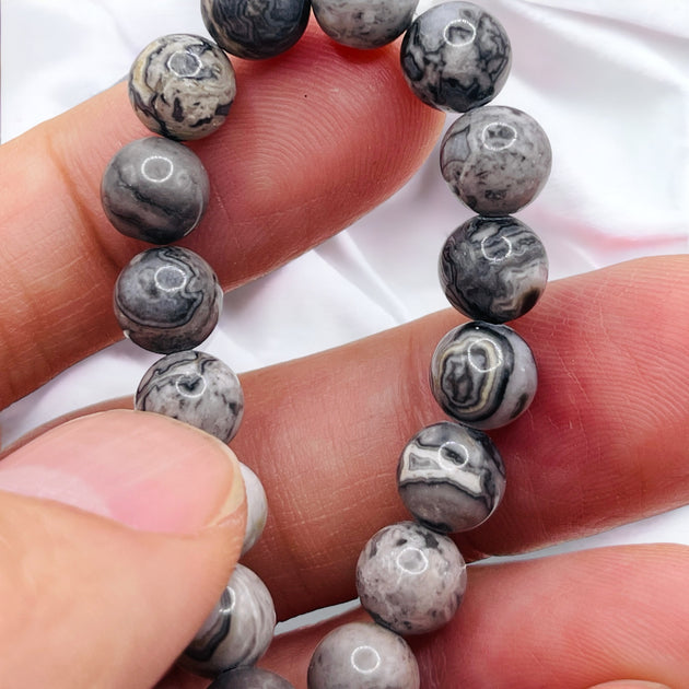 8mm Round Map Stone | Beadorea