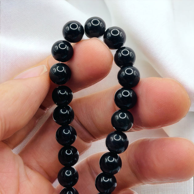 8mm Round Obsidian | Beadorea