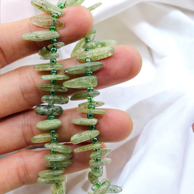 8 to 16mm Chip Prasem Quartz | Beadorea